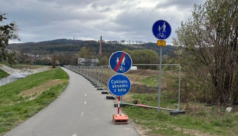 Pozor na dopravní omezení na cyklostezce v Malenovicích